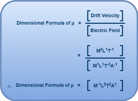 Mobility of Charge Carriers | Formula - Physics Vidyalay